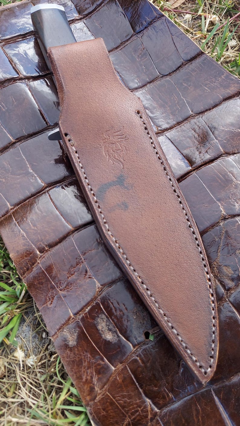 Cowboy "gentleman's" Handmade Bowie Knife With Custom Snakeskin Inlay ...