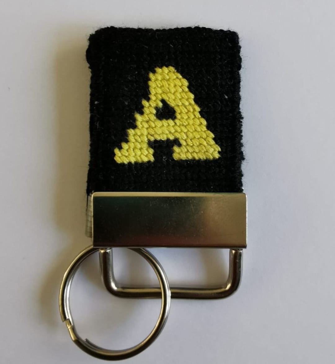 Cross Stitch Keychain - Etsy