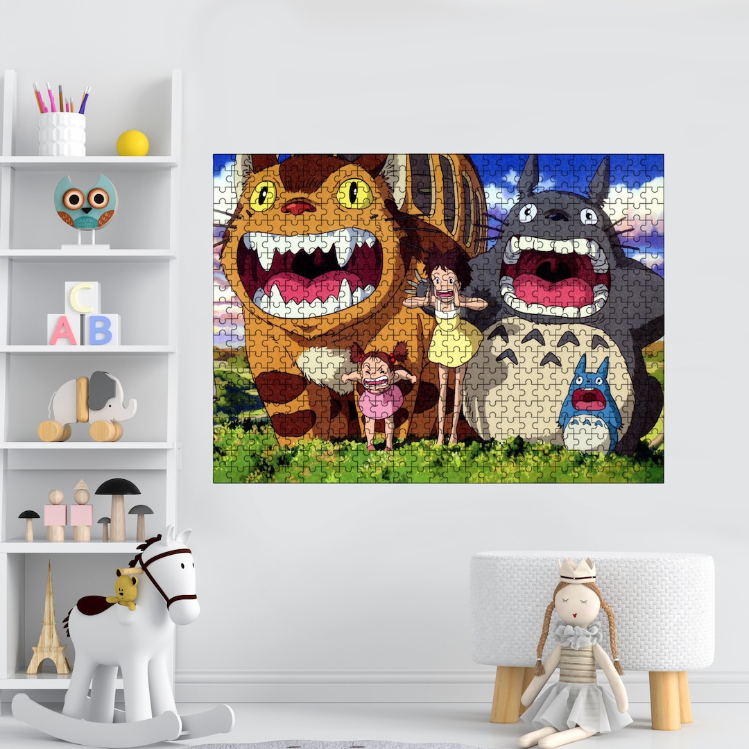 Totoro Unique Wooden Jigsaw Puzzle for Kids Ghibli Anime Large Jigsaw ...