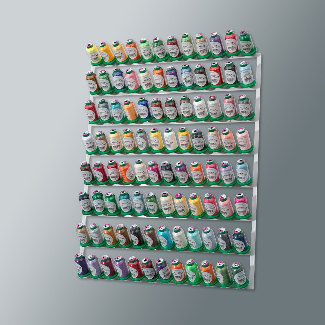Sewing Thread Rack Organizer, Holds 96 Isacord Style Spools of 1000M ...
