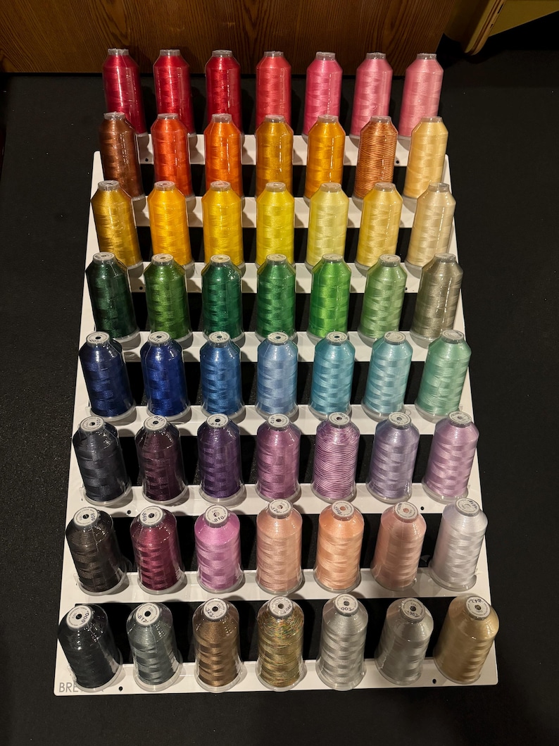 Sewing Thread Rack - Holds 56 Large Isacord Style Spools 5000M - Thread ...