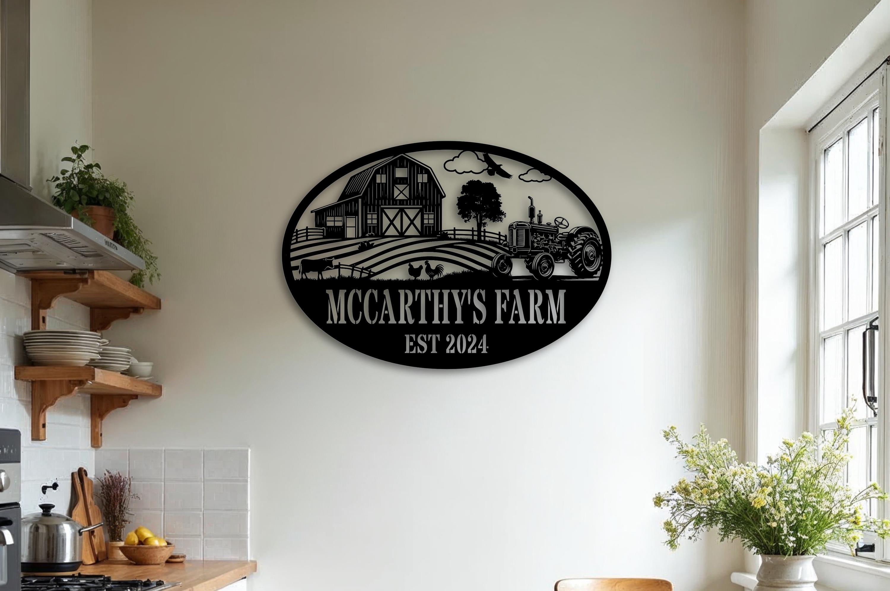 Personalized Metal Farm Entrance Sign | Metal Ranch Sign | Custom Metal ...