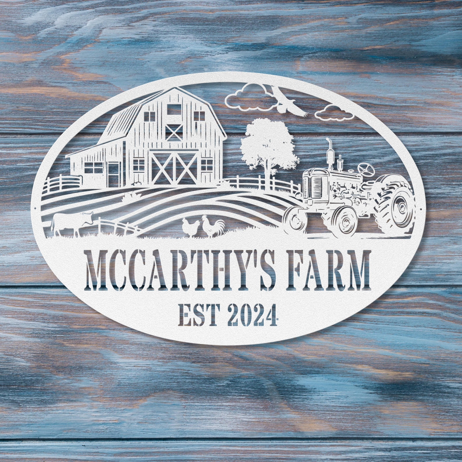 Personalized Metal Farm Entrance Sign | Metal Ranch Sign | Custom Metal ...