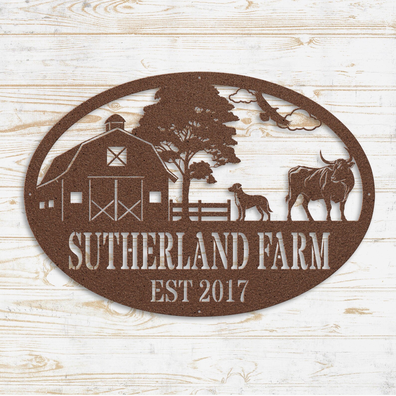 Personalized Metal Name Sign | Custom Metal Wall Art | Family Name Sign ...