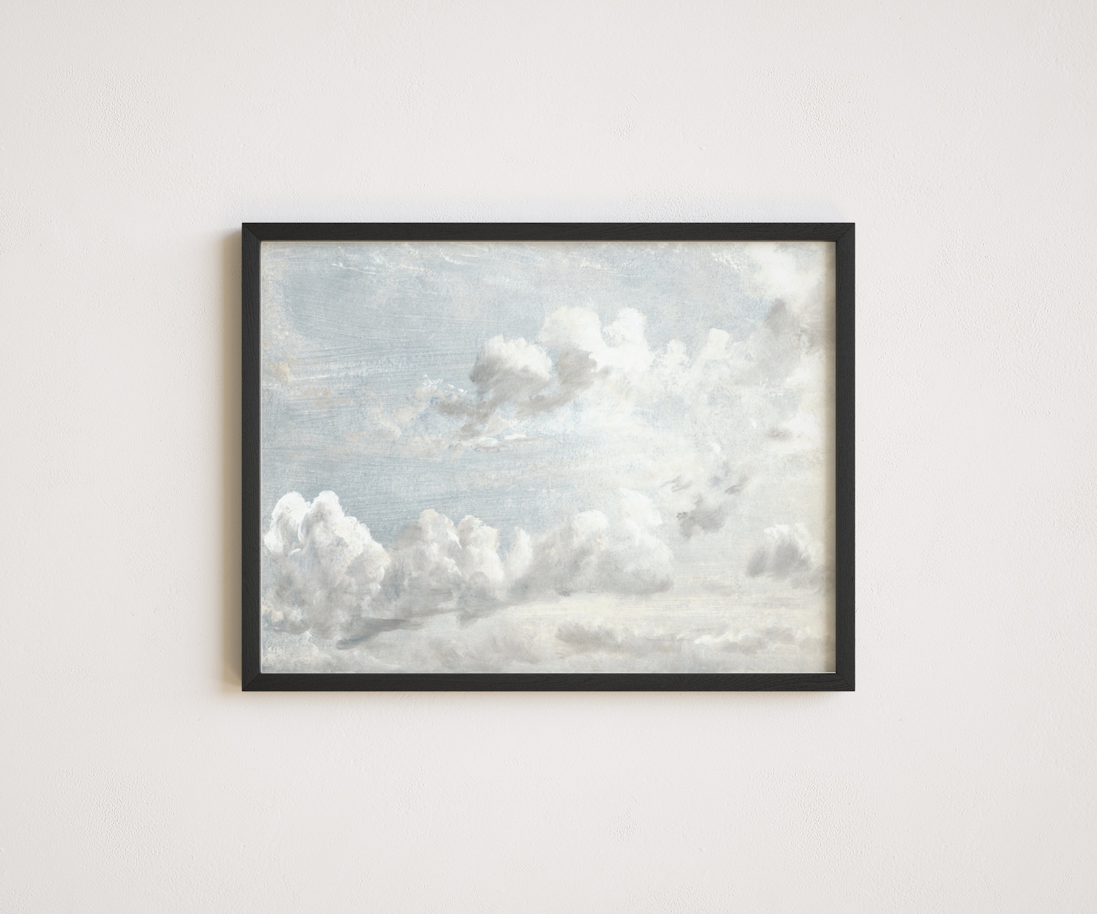 Vintage Cloud Painting Neutral Muted Wall Art Country Farmhouse Home ...