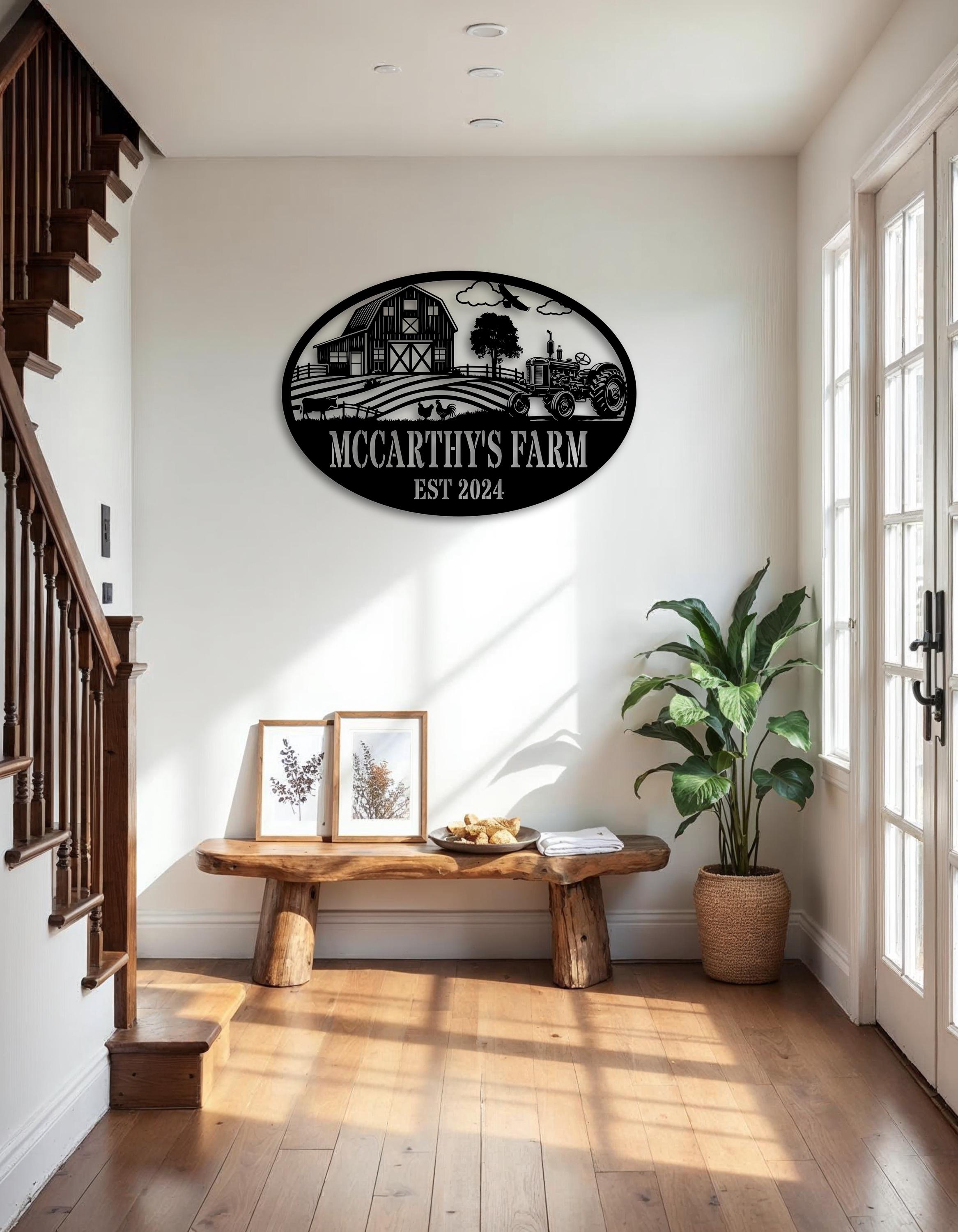 Personalized Metal Farm Entrance Sign | Metal Ranch Sign | Custom Metal ...