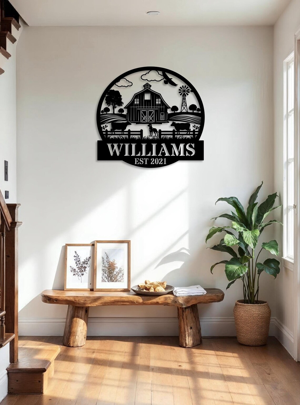 Custom Metal Farm Barn Sign | Personalized Metal Name Sign | Family ...