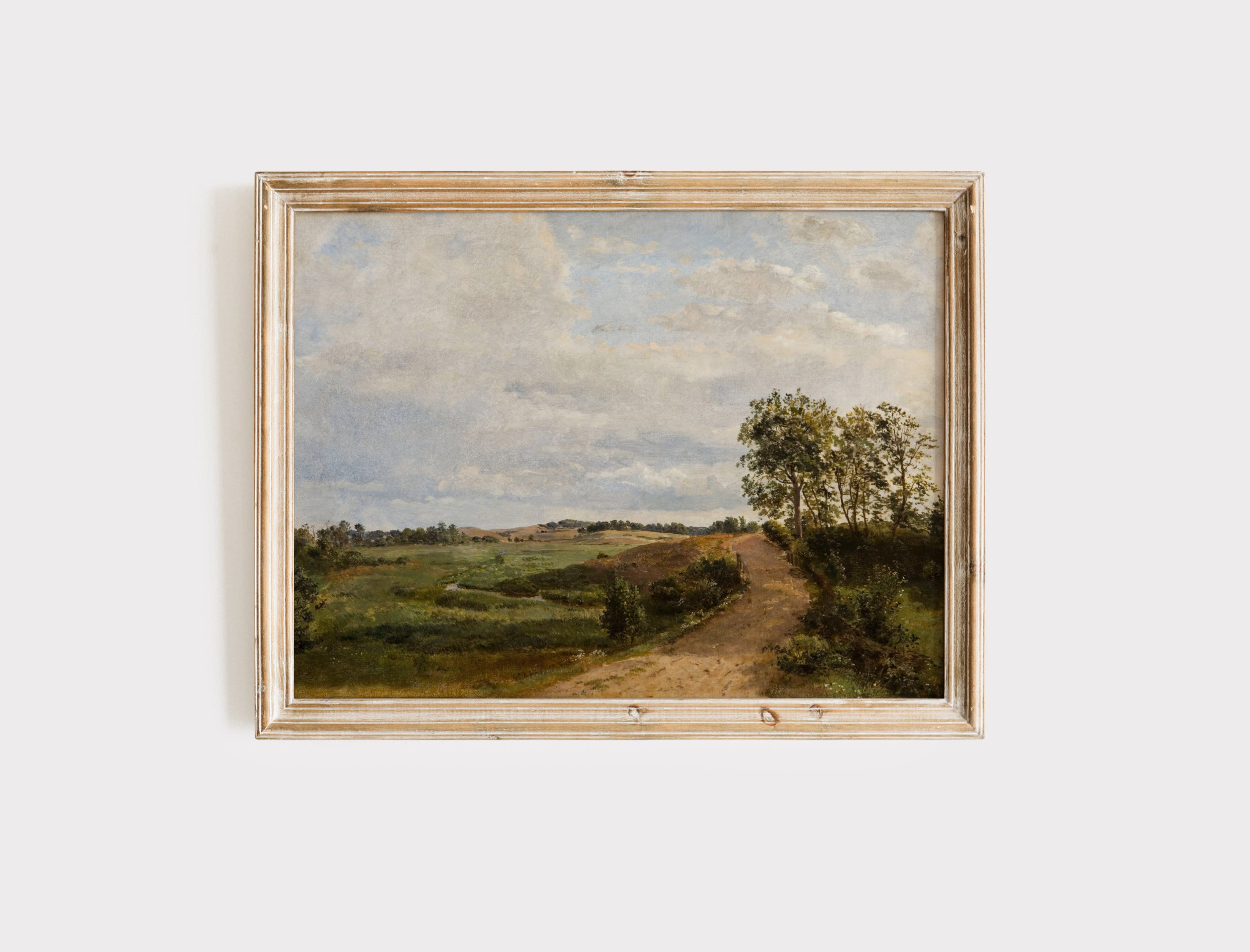 FAMOUS Antique Sage Green Landscape Painting | PRINTABLE Digital Art ...