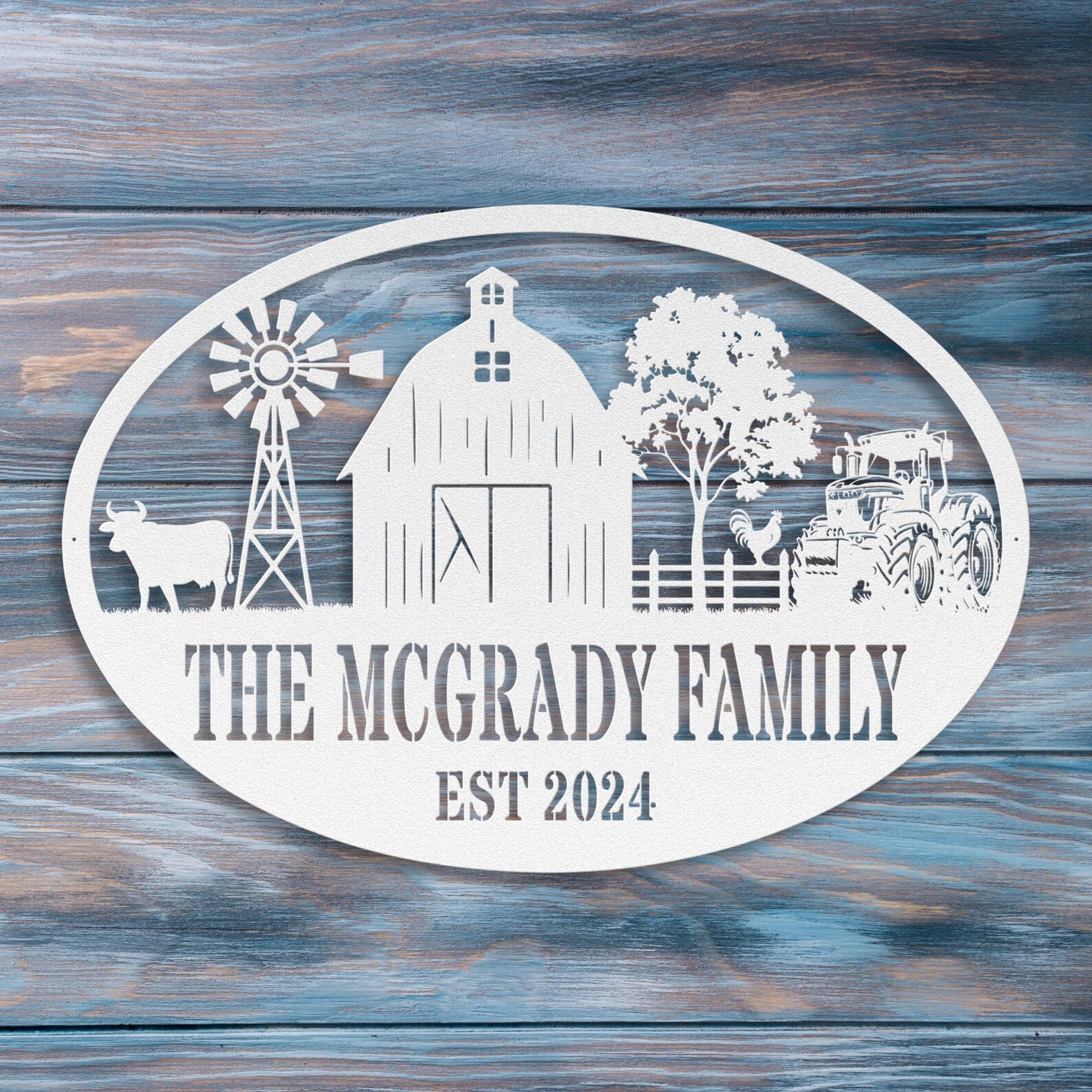 Personalized Metal Farm Sign | Custom Metal Farm Name Sign | Outdoor ...