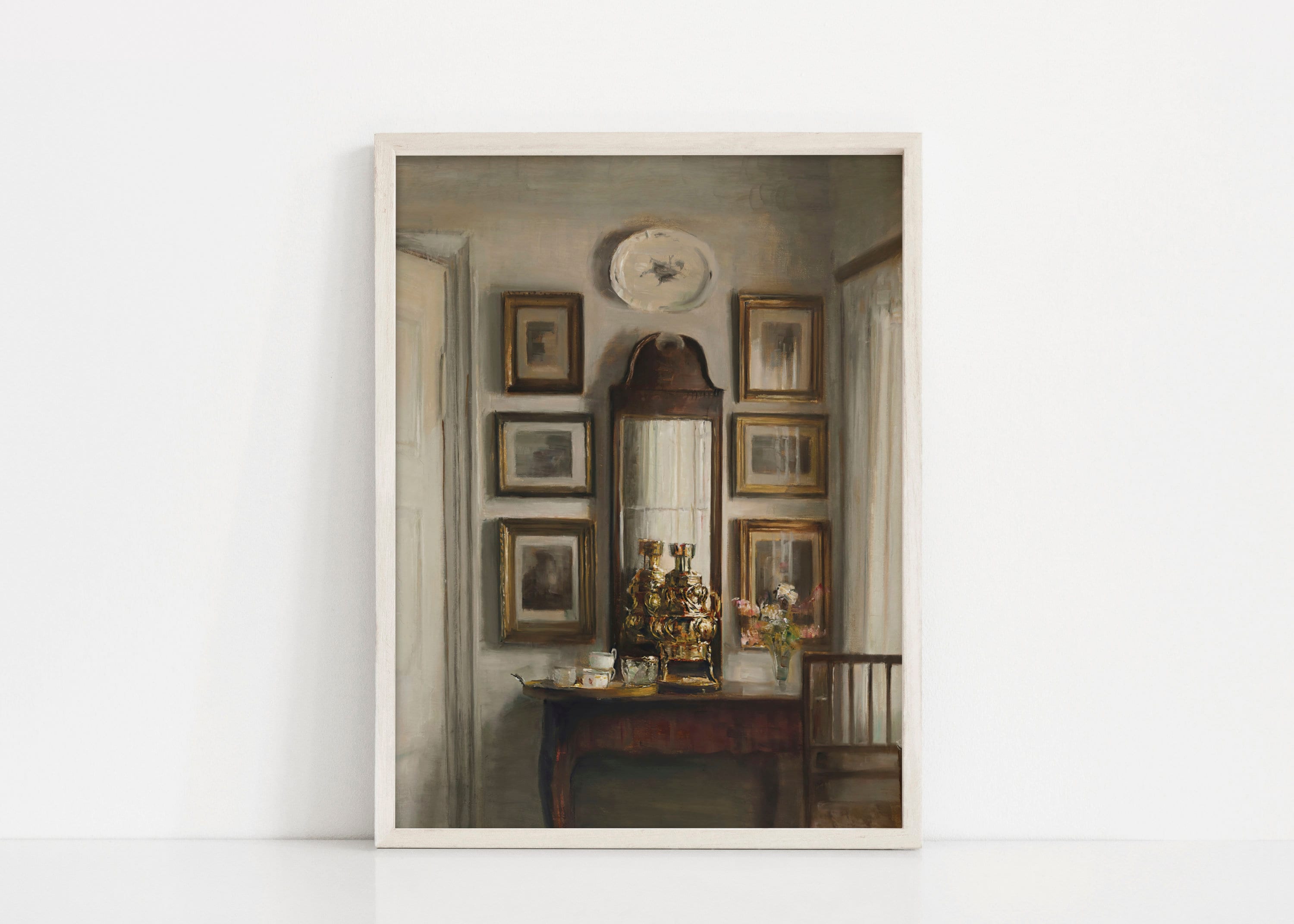 Moody Vintage Still Life Painting | Antique Art Print | Cottage Core ...