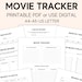 Minimal Movie Tracker Printable PDF Movie Challenge Printable, Movies ...