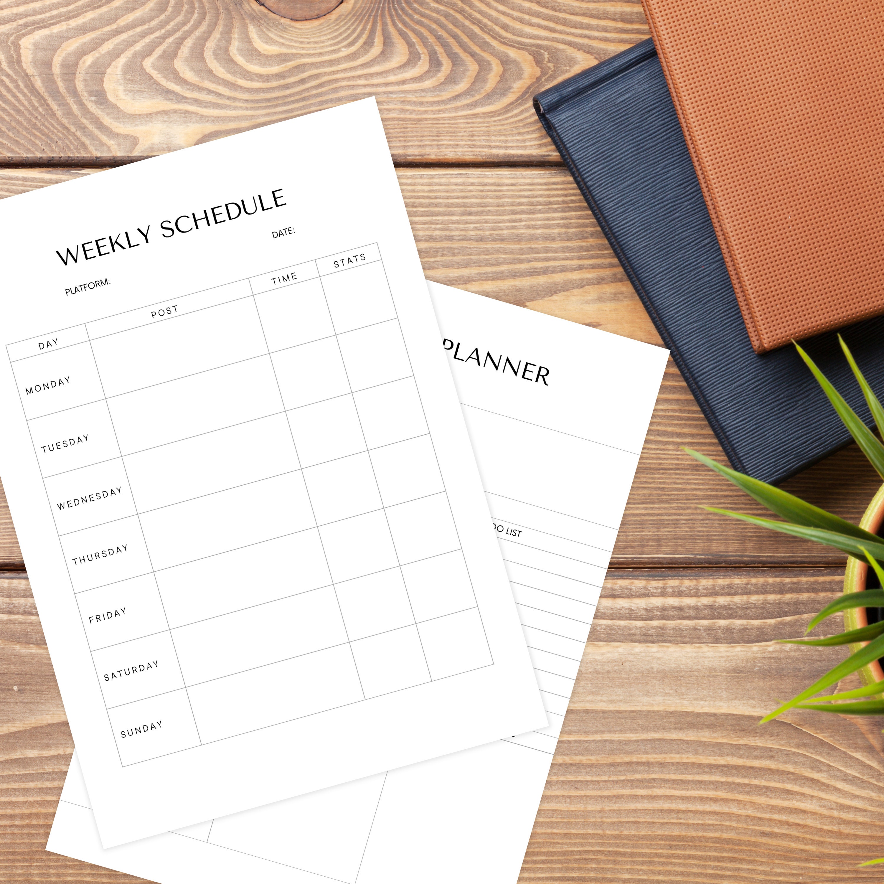 Minimal Content Planner Social Media Planner Printable Social - Etsy