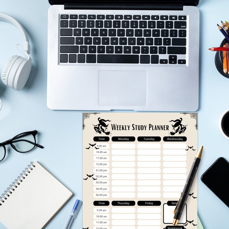 Gothic Witchy Student Planner Printable Gothic Planner, Witch Planner ...