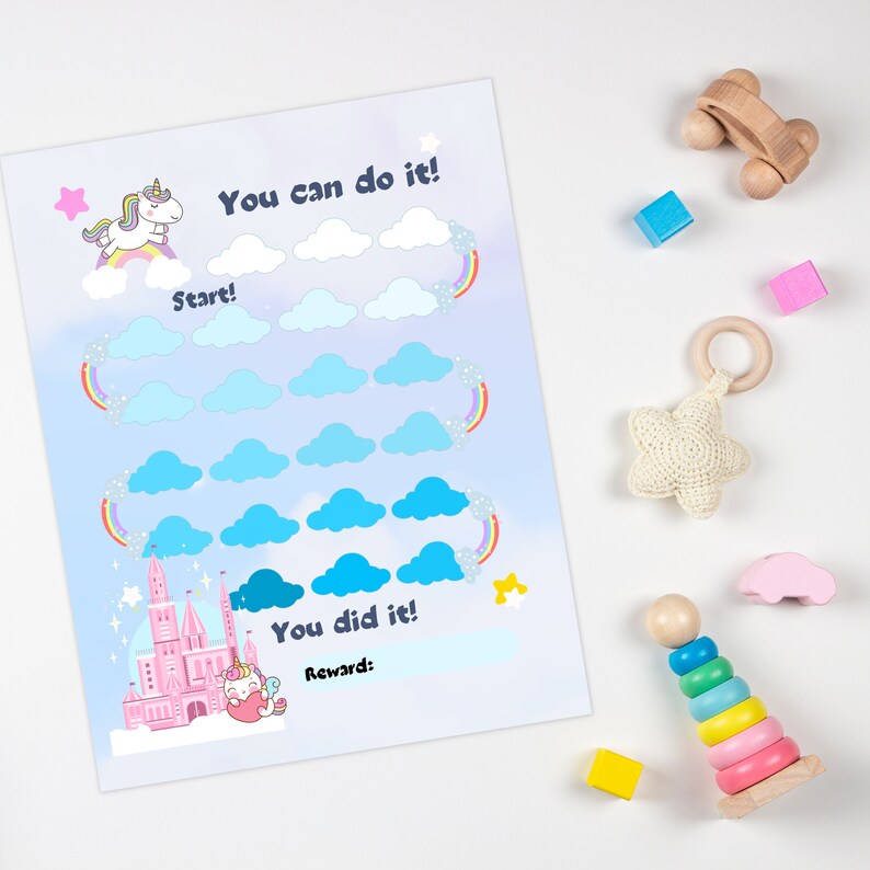 Unicorn Reward Chart Printable PDF Unicorn Behavior Chart, Daily Chore ...