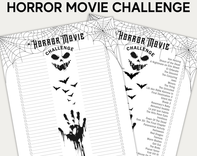 Blumhouse Horror Movie Night Checklist Film Tracker Updated 2025 Movies ...