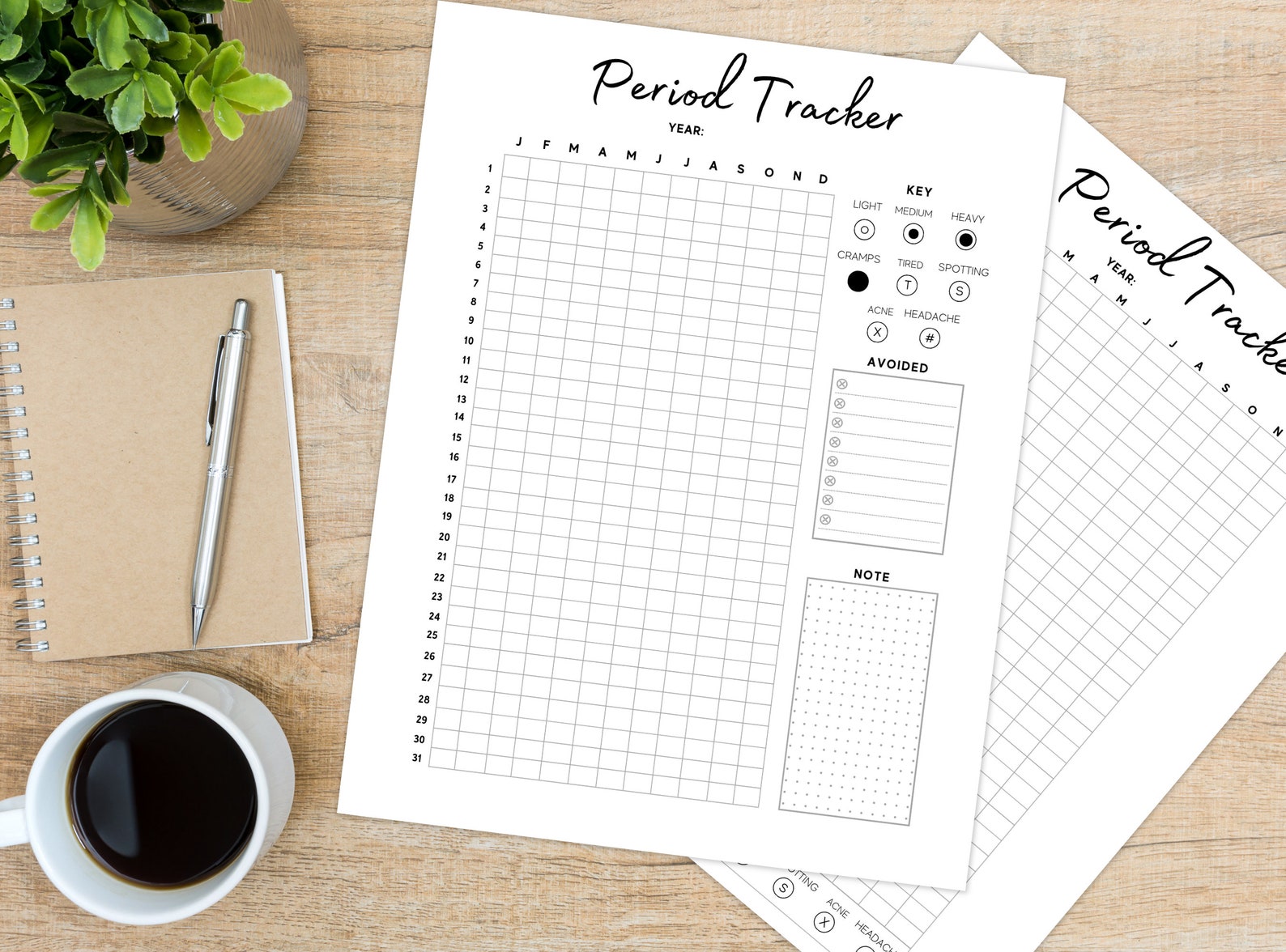 Period Tracker Printable Menstrual Cycle Planner Period Tracking ...