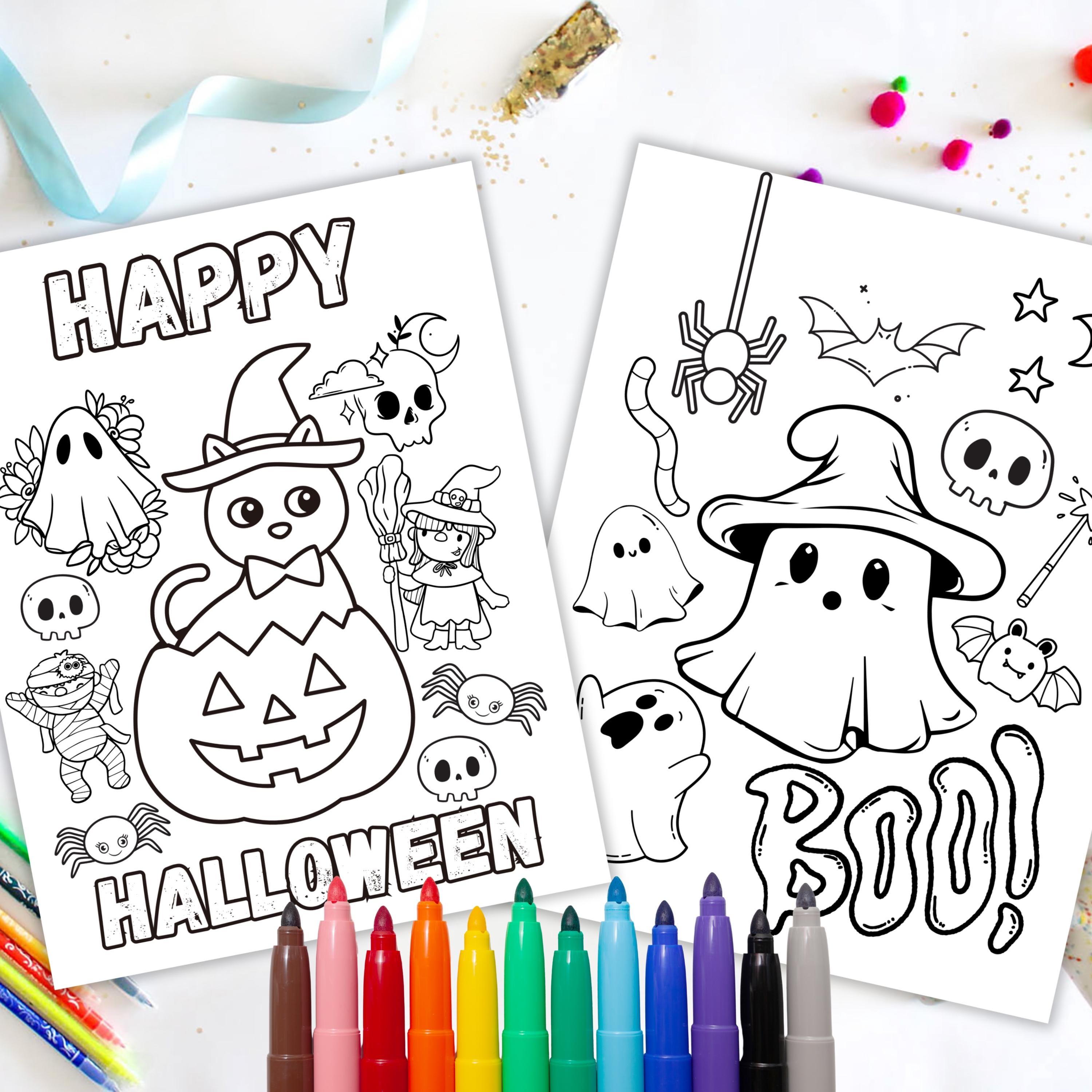 Cute Halloween Coloring Pages, Halloween Coloring Pages for Kids ...