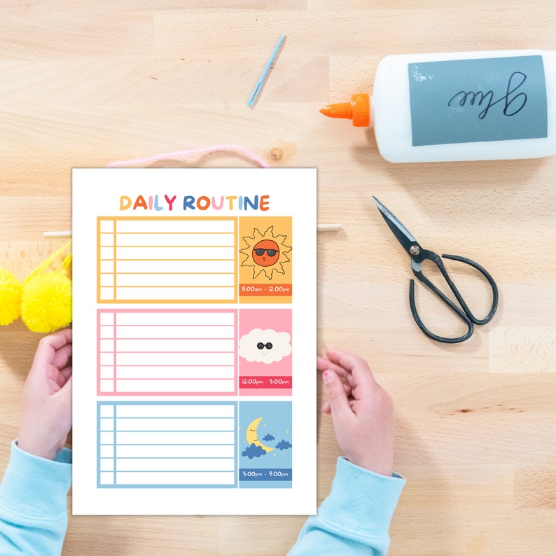 Kids Daily School Checklist Printable Chore Chart for Kids - Etsy