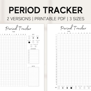 Period Tracker Printable Menstrual Cycle Planner Period Tracking ...