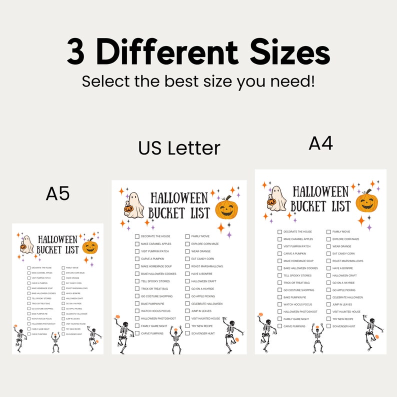 Cute Halloween Bucket List Printable Halloween Activities, Halloween ...