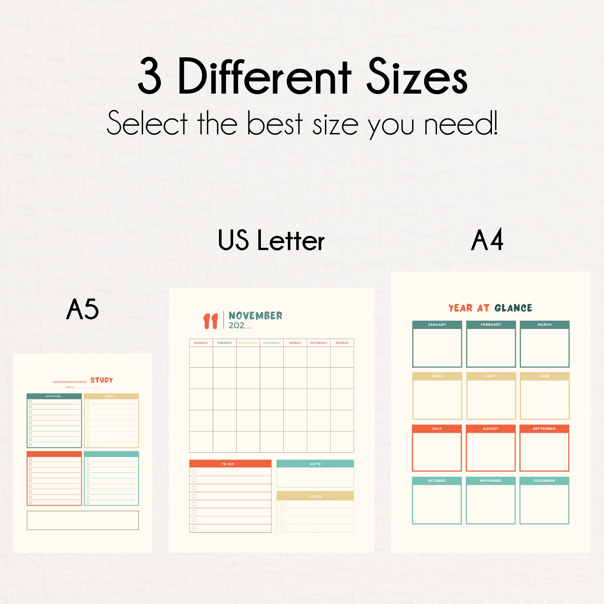 Rainbow Homeschool Planner Printable Adhd Planner Homework Planner ...