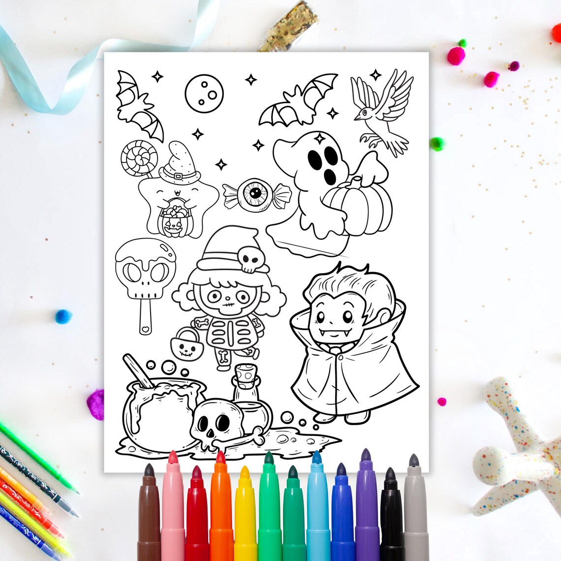 Cute Halloween Coloring Pages, Halloween Coloring Pages for Kids ...