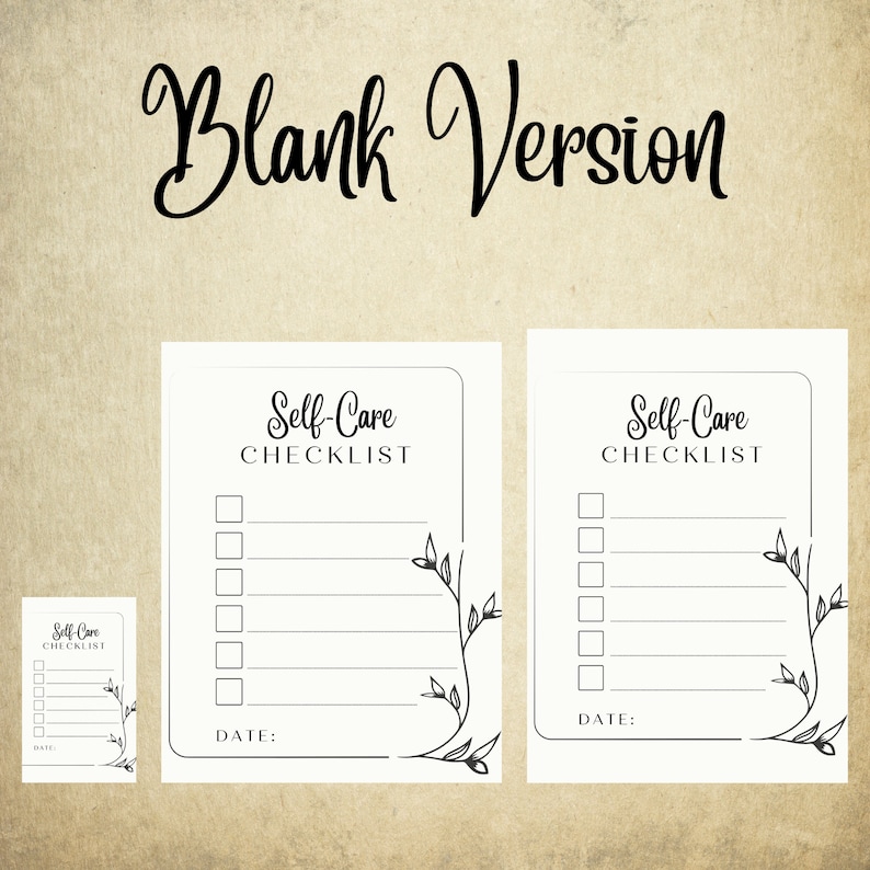 Minimalist Floral Self Care Daily Checklist Routine Checklist, Self ...