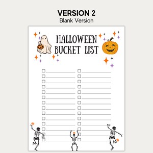 Cute Halloween Bucket List Printable Halloween Activities, Halloween ...