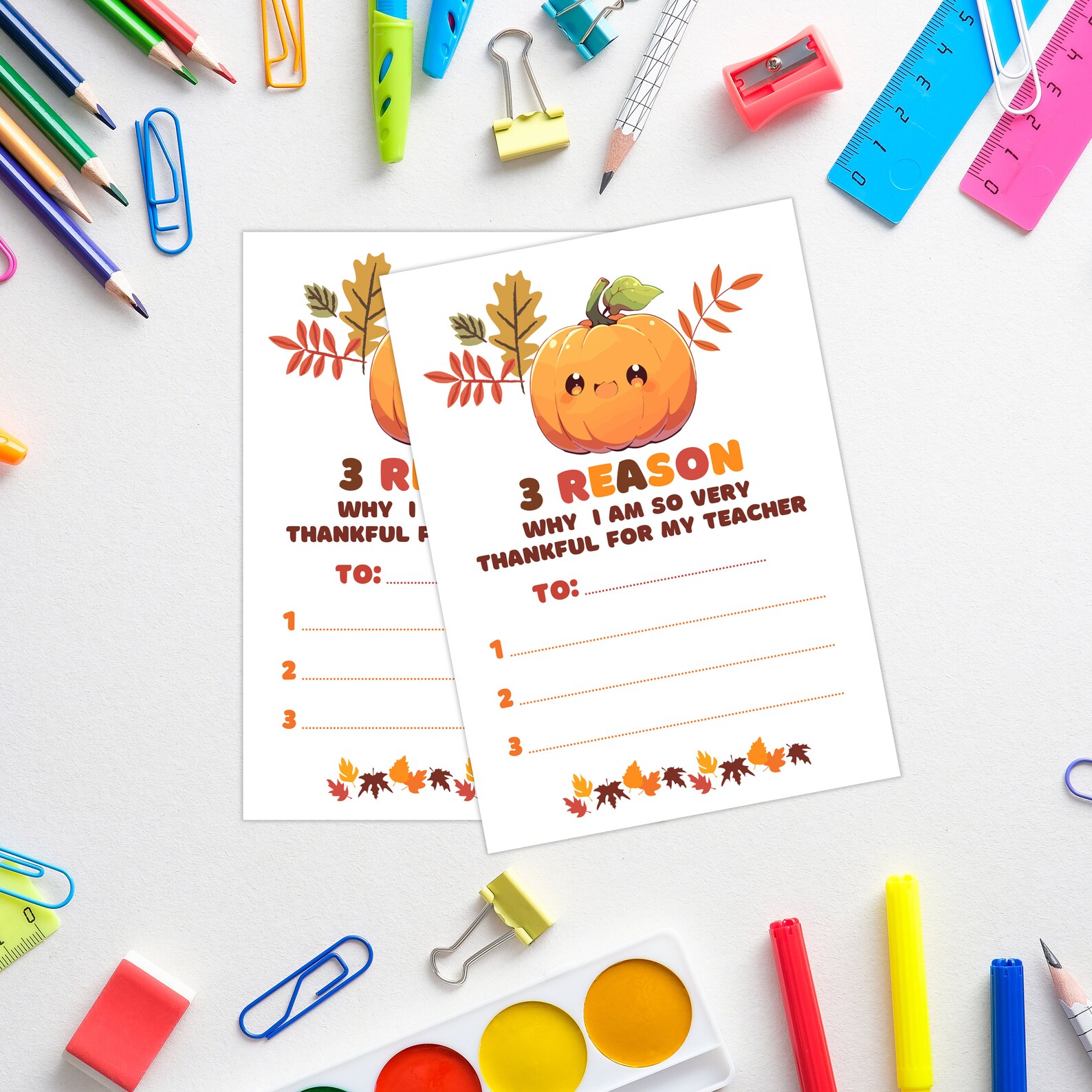 Teacher Thanksgiving Card, Thanksgiving Teacher Gifts, Printable Thank ...