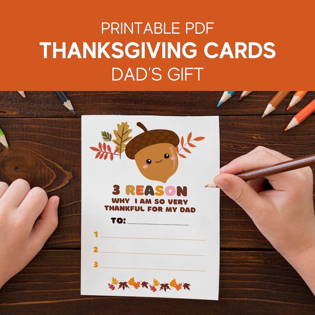 Dad Cute Thank You Card Thanksgiving Card, Thanksgiving Dad Gifts, I Am ...