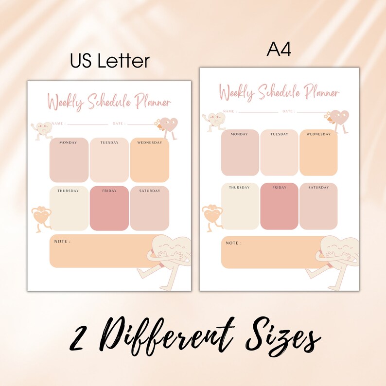 Fillable & Printable Happy Weekly Planner Happy Planner Insert, Weekly ...