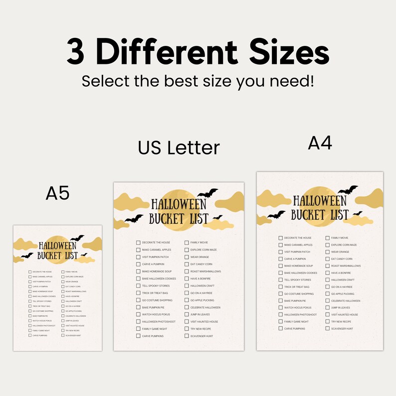 Halloween Bucket List Printable Halloween Activities, Halloween ...