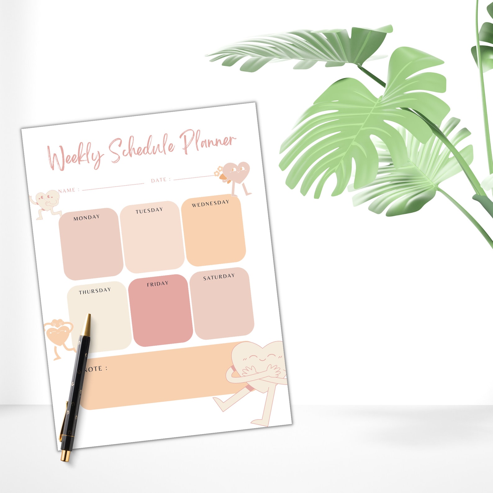 Fillable & Printable Happy Weekly Planner Happy Planner - Etsy