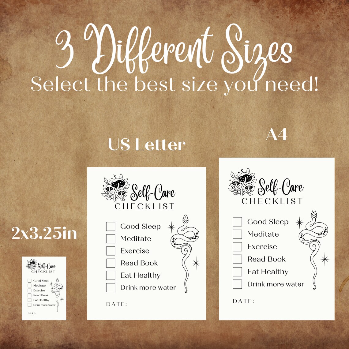 Witchy Self Care Checklist Witch Daily Checklist Goth Checklist ...