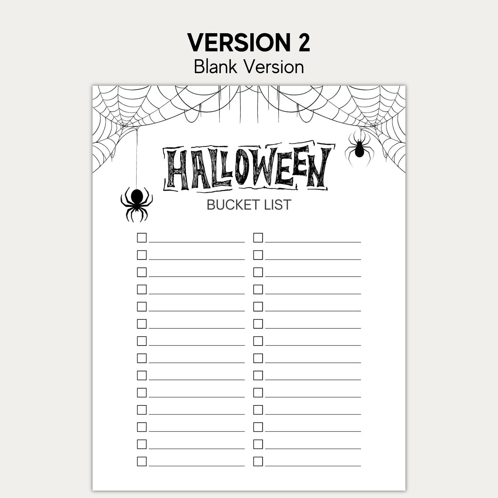 Spooky Halloween Bucket List Printable Halloween Activities, Bucket ...