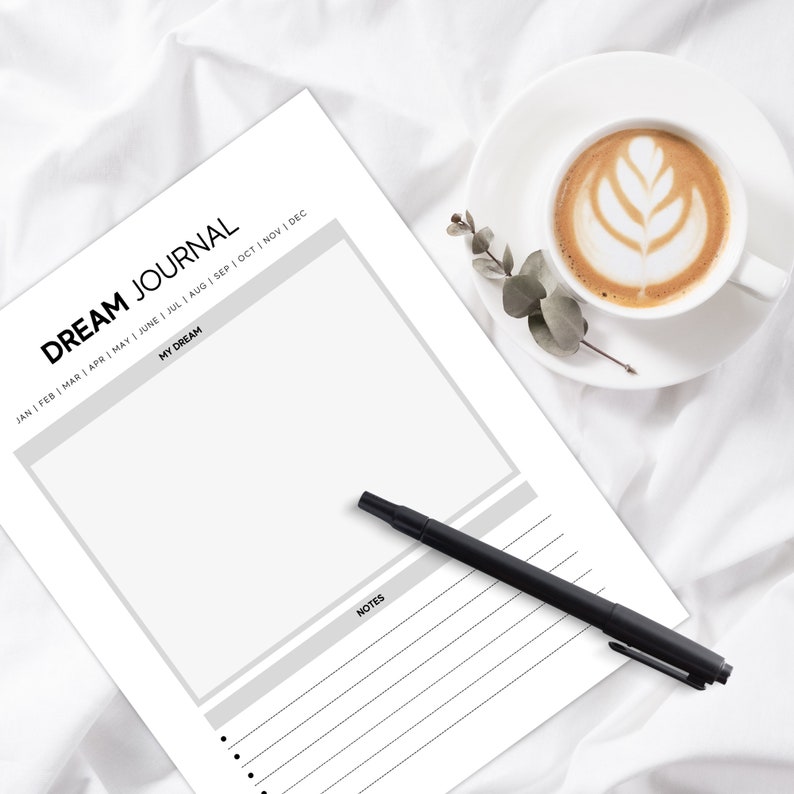 Minimal Monthly Sleep Tracker Printable Sleep Log, Sleep Diary, Sleep ...