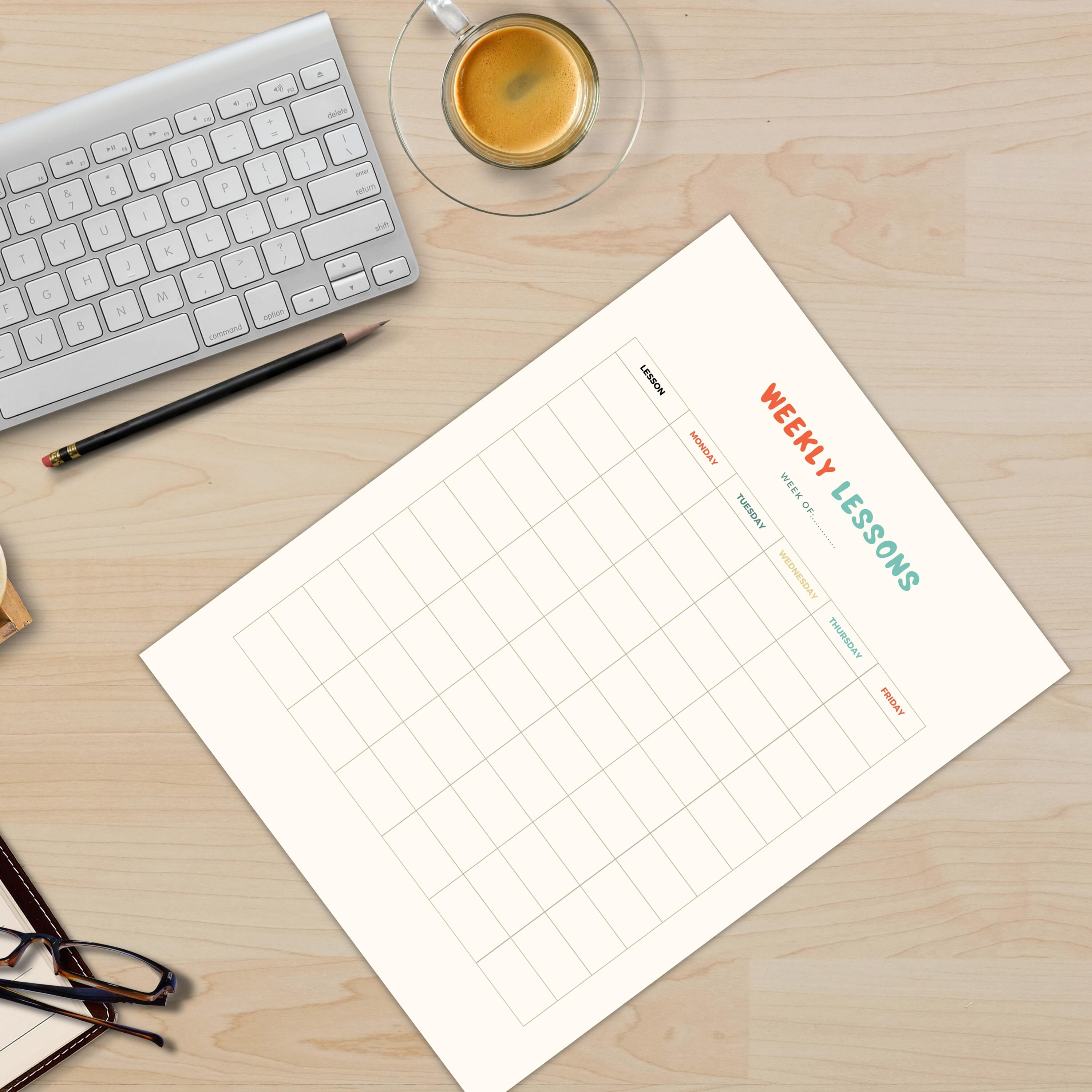 Rainbow Homeschool Planner Printable Adhd Planner Homework - Etsy