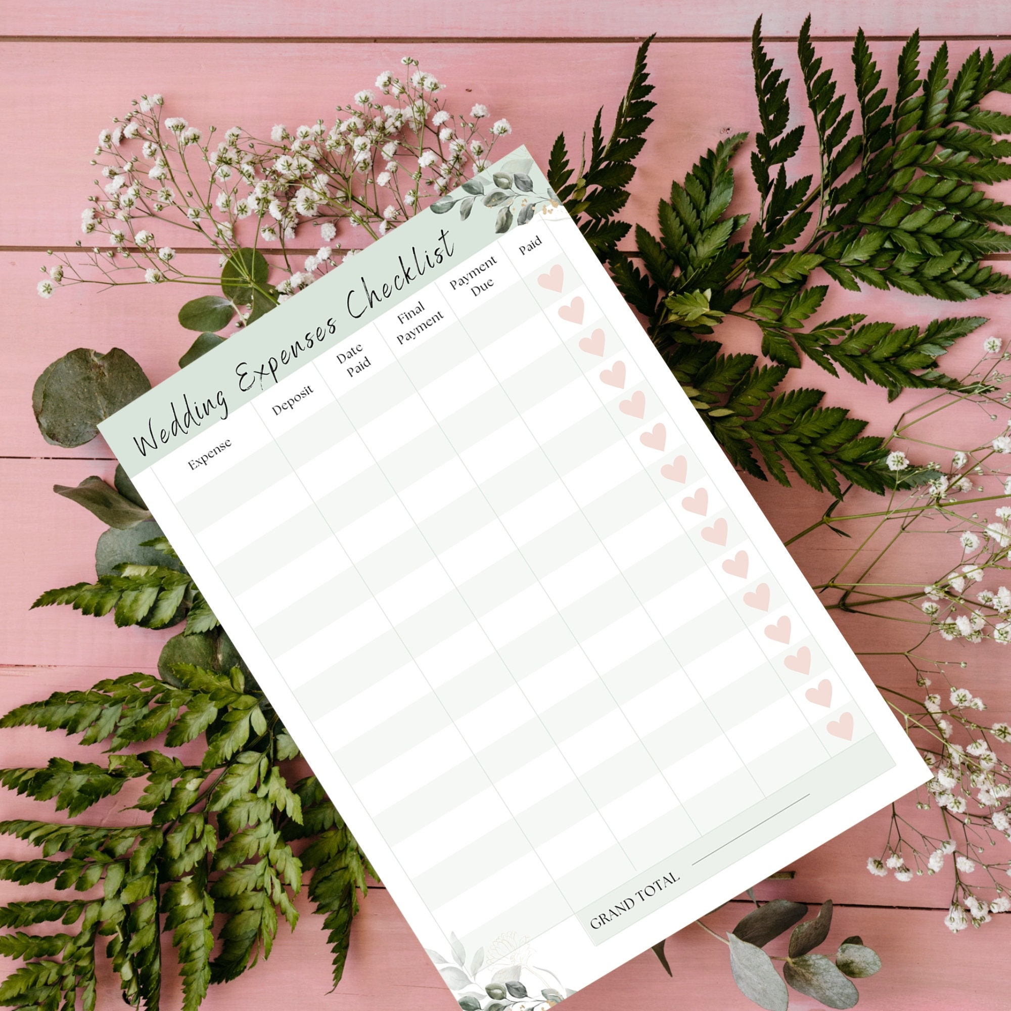 Wedding Planning Expenses Checklist Printable Pdf Wedding Registry ...