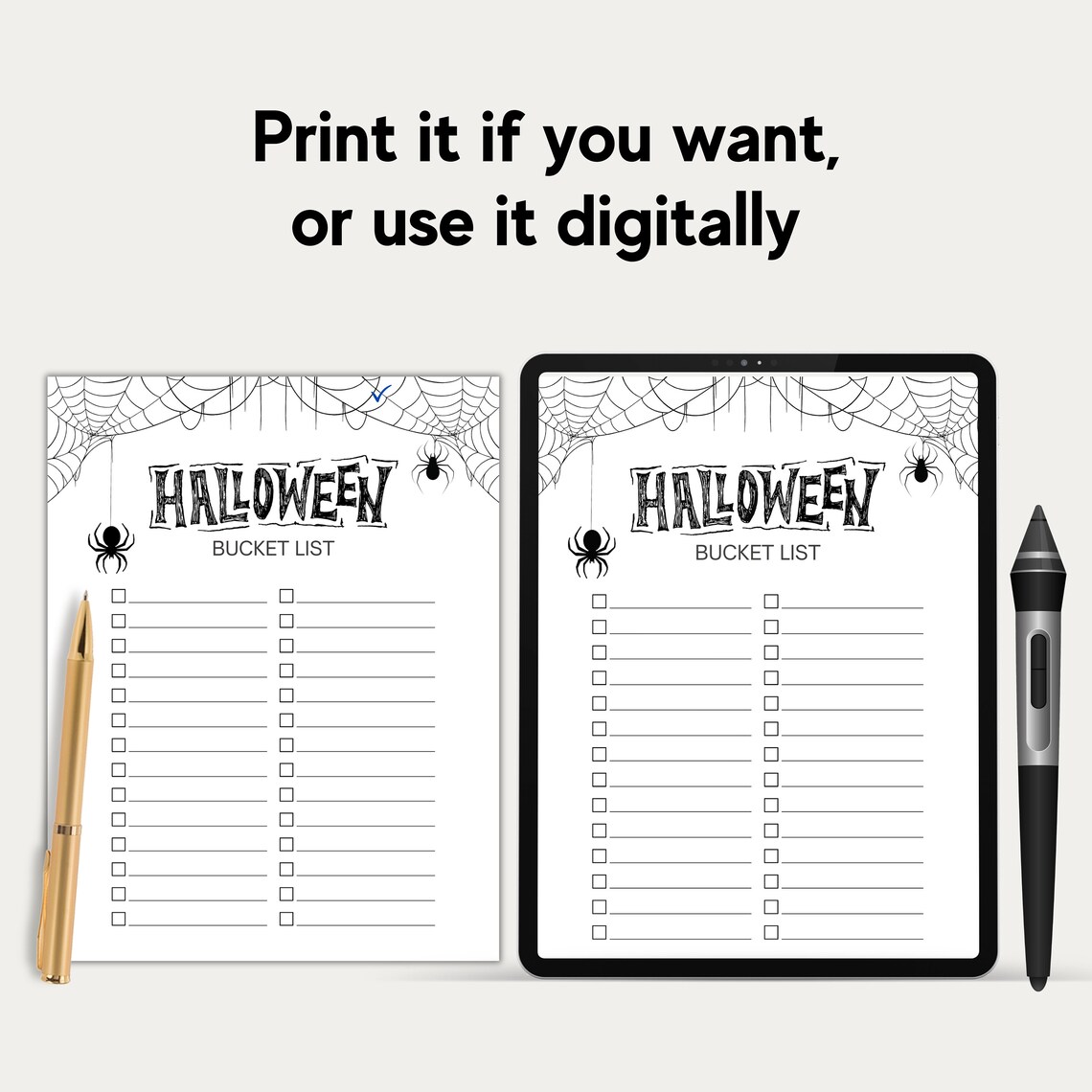Spooky Halloween Bucket List Printable Halloween Activities - Etsy