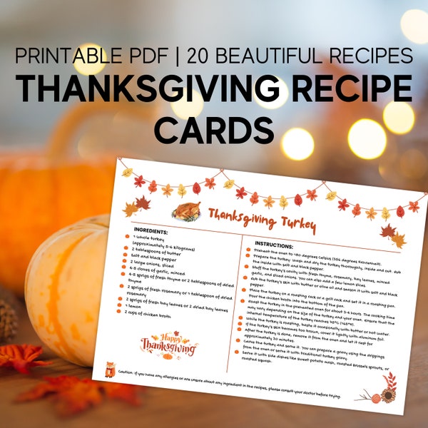 Blank Recipe Cards - Etsy
