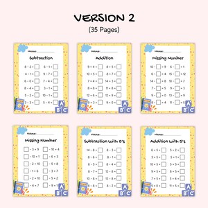 Engaging Math Worksheets Bundle for Kids - Printable Pdfs, Addition ...