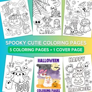 Cute Halloween Coloring Pages, Halloween Coloring Pages for Kids ...