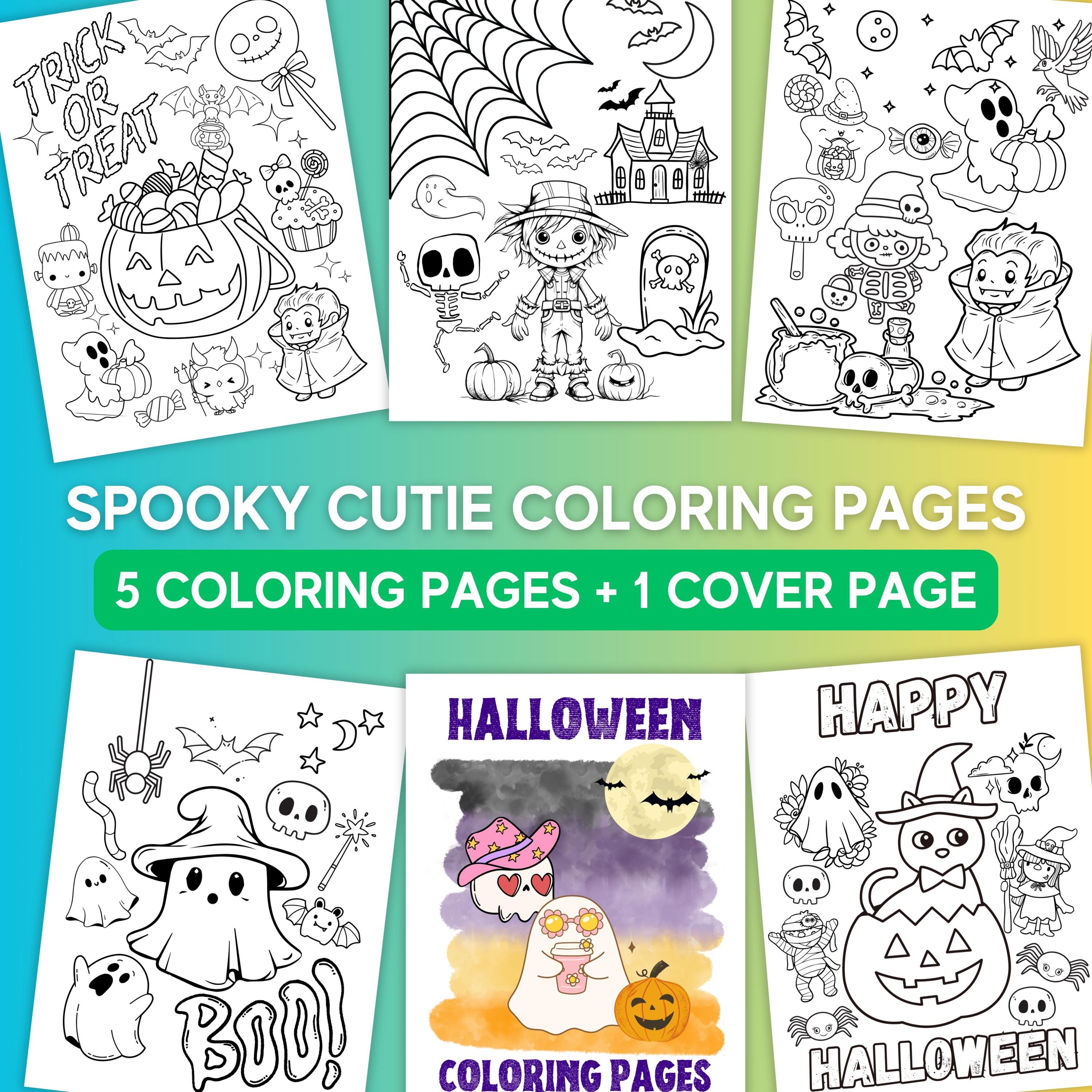 Cute Halloween Coloring Pages, Halloween Coloring Pages for Kids ...