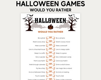 Halloween Party Games Would You Rather This or That Party, Trivia ...