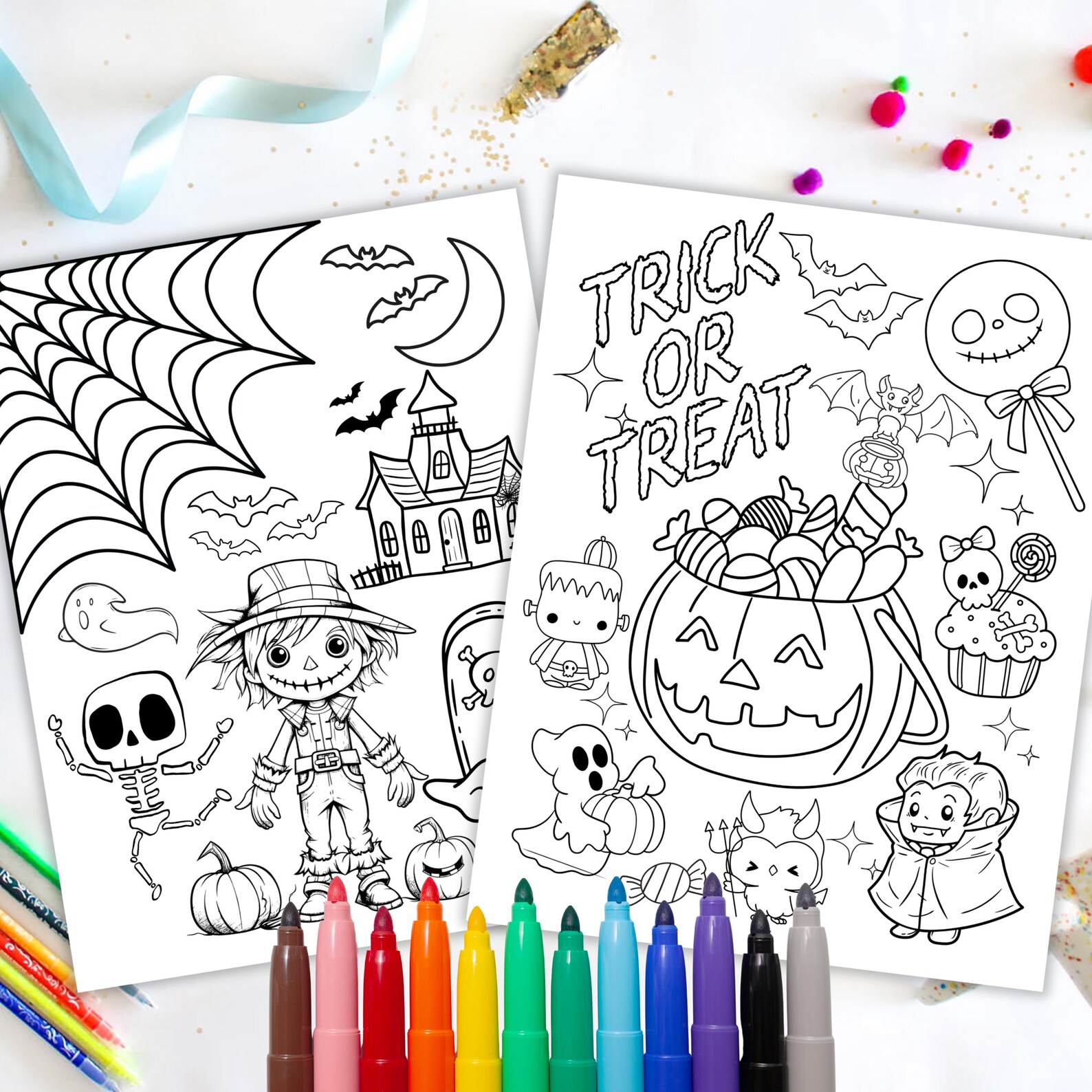 Cute Halloween Coloring Pages, Halloween Coloring Pages for Kids ...