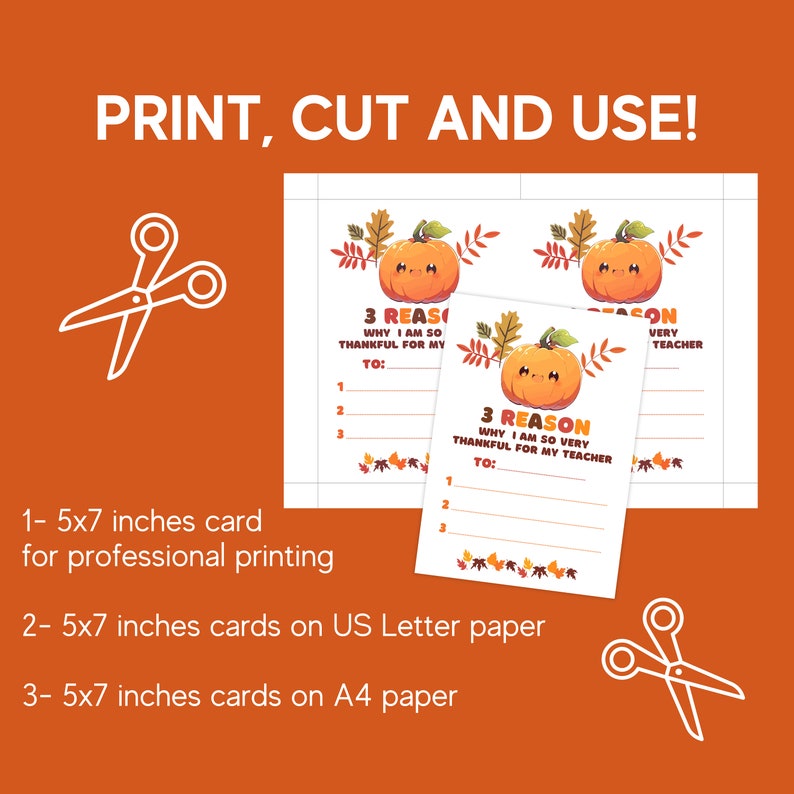 Teacher Thanksgiving Card, Thanksgiving Teacher Gifts, Printable Thank ...