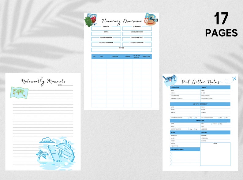 Ultimate Travel Planner Printable Vacation Planner Travel Itinerary ...
