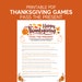 Friendsgiving Games Printable Thanksgiving Pass the Present Game, Pass ...