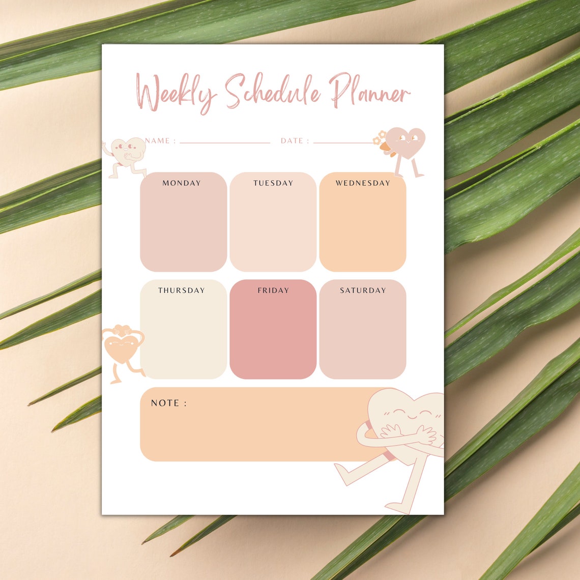 Fillable & Printable Happy Weekly Planner Happy Planner - Etsy