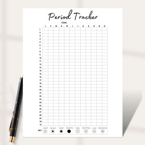 Period Tracker Printable Menstrual Cycle Planner Period Tracking ...